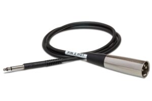 hosa ttx-103m balanced interconnect, tt trs to xlr3m, 3 ft