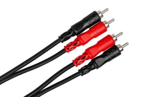 hosa cra-201 dual rca to dual rca stereo interconnect, 1 meter