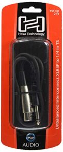 hosa pxf-102 cable 1/4-inch ts - xlr3f 2 feet