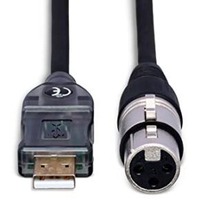 Hosa UXA-110 XLR3F Type A TRACKLINK USB Interface, 10 Feet (UXA110)