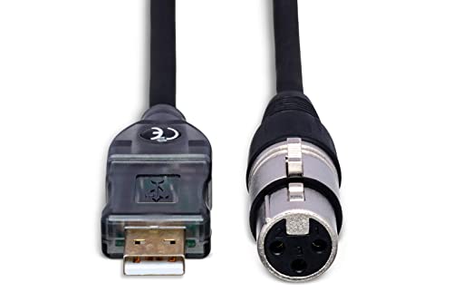 Hosa UXA-110 XLR3F Type A TRACKLINK USB Interface, 10 Feet (UXA110)