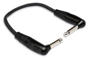 hosa hgtr-000.5rr rean right angle pro guitar patch cable, 6 inch