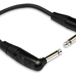 Hosa HGTR-000.5RR REAN Right Angle Pro Guitar Patch Cable, 6 Inch