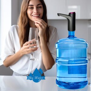 Blu Water - Automatic Water Dispenser for Universal 3-5 Gallon Jug - USB Charging Electric Water Pump Convenient and Portable Water Bottle Dispenser