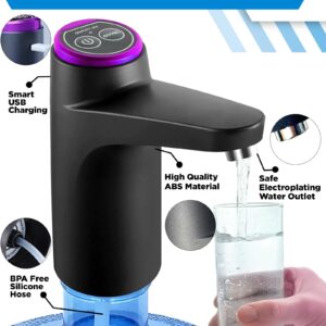 Blu Water - Automatic Water Dispenser for Universal 3-5 Gallon Jug - USB Charging Electric Water Pump Convenient and Portable Water Bottle Dispenser