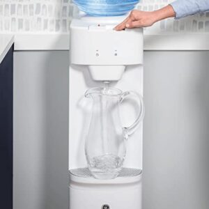 GE Top-Loading Hot and Cold Water Dispenser | 5 Gallon Water Cooler for Home or Office | 2 Temperature Settings | Taller 13" Dispenser Height | Freestanding with Child Safety Lock | White