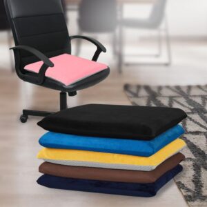 Augld Square Chair Seat Cushion Memory Foam Chair Cushion for Kitchen, Dining,Office or Car 16x16 in Black