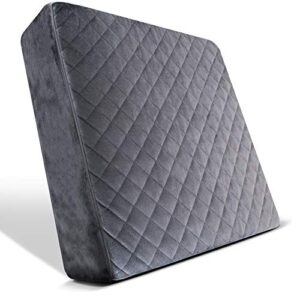 comfortanza chair seat cushion - 18x18x3 inches memory foam large square thick non-slip pads for kitchen, dining, office chairs, car seats - booster cushion - back pain relief - firm - gray