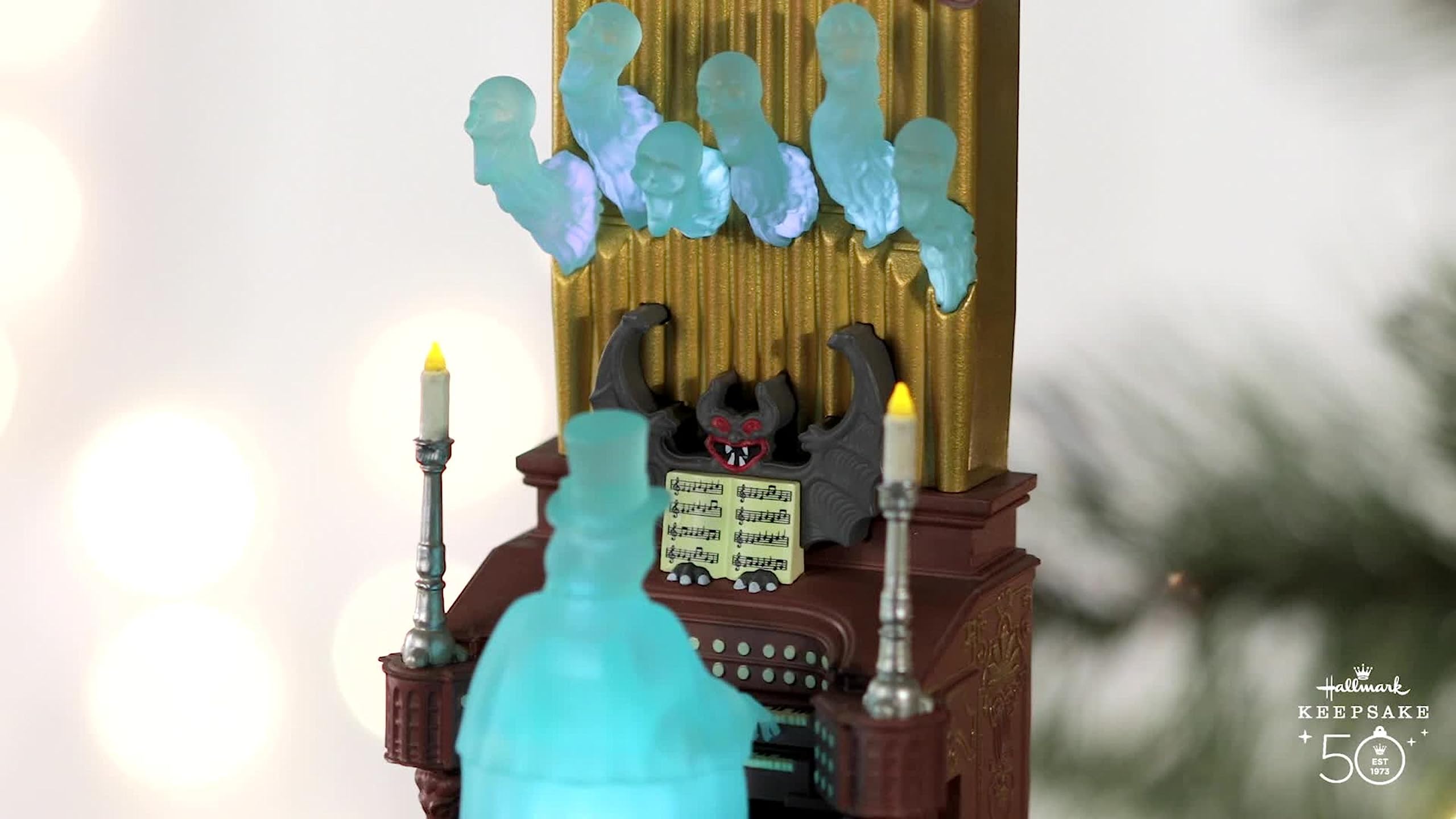 Hallmark Keepsake Christmas Ornament 2023, Disney The Haunted Mansion Collection Victor Geist With Light and Sound, Gifts for Disney Fans