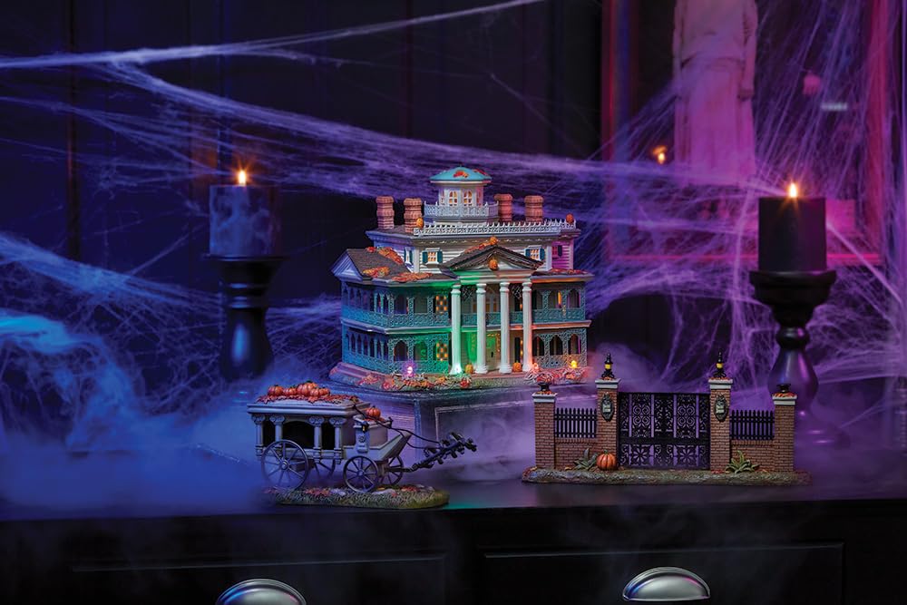 Department 56 Snow Village Accessories Halloween Disneyland The Haunted Mansion Hearse Figurine, 4.17 Inch, Multicolor