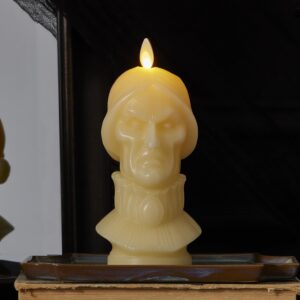 luminara disney's the haunted mansion female staring statue figural flameless led candle