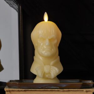 luminara disney's the haunted mansion flameless led candle male staring statue figural