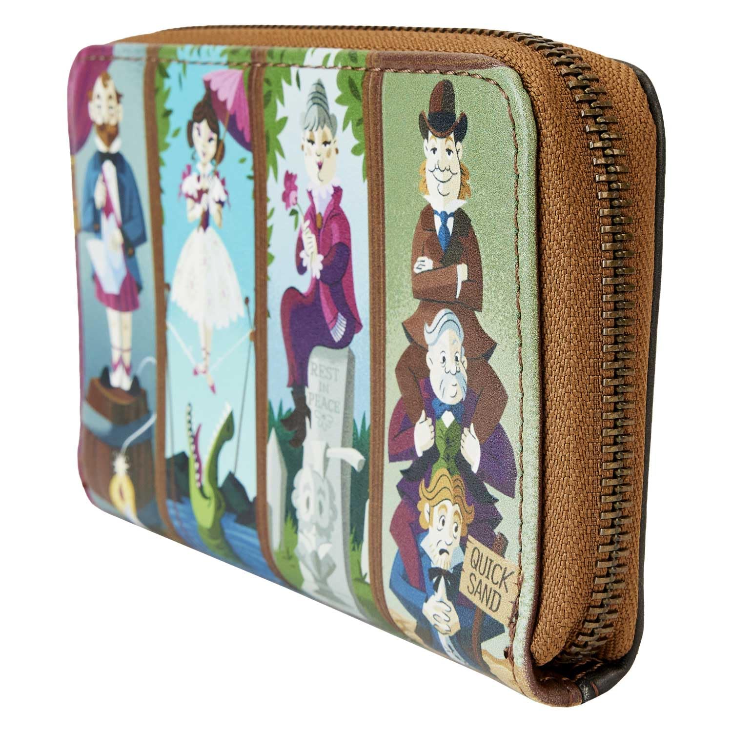 Loungefly Disney Haunted Mansion Stretching Room Portraits Faux Leather Zip-Around Wallet