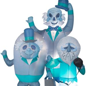 Gemmy Airblown Haunted Mansion Hitchhiking Ghosts Scene Disney, 6 ft Tall, blue