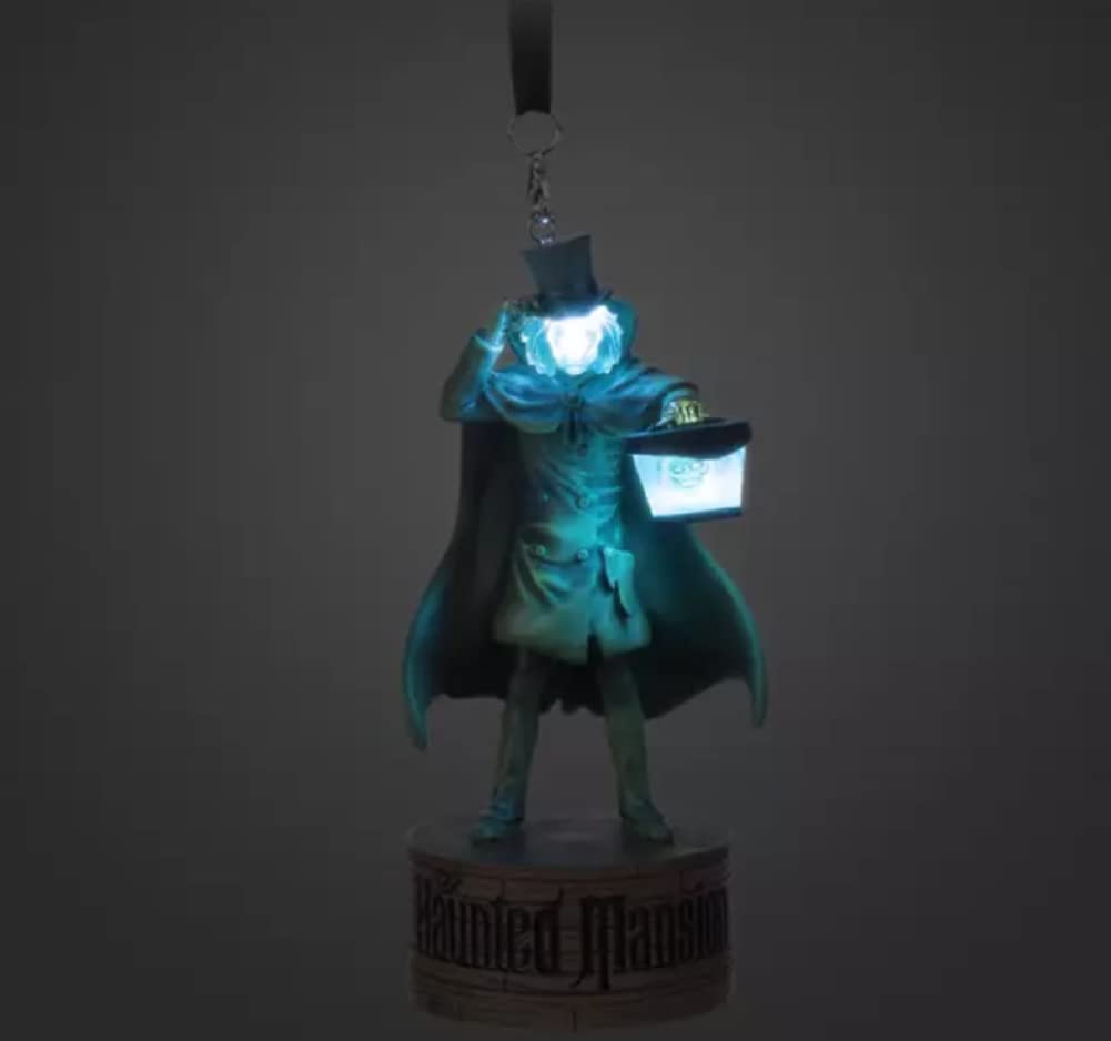 Disney Parks Haunted Mansion Hat Box Ghost Light Up Ornament