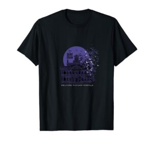 the haunted mansion welcome foolish mortals bats poster t-shirt