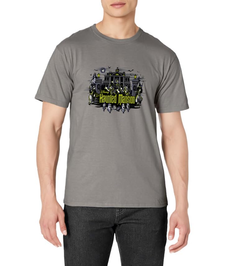 The Haunted Mansion Iconic Ghosts In Front Of Mansion Shot T-Shirt