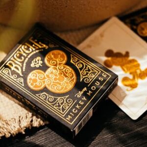 Bicycle Disney Mickey Mouse Inspired Black and Gold Playing Cards