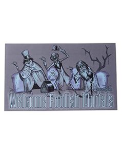 spirit halloween the haunted mansion welcome foolish mortals doormat | officially licensed | halloween décor | disney