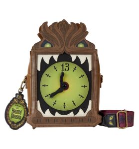 loungefly disney haunted mansion grandfather clock crossbody bag