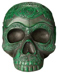 spirit halloween disney's the haunted mansion tabletop skull | officially licensed | home décor | horror décor | skull decoration