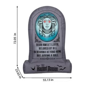 Haunted Mansion 6-ft Inflatable Madame Leota Tombstone Gravestone: Lights Up, Speaks Spooky Phrases, Easy Setup, Indoor/Outdoor Display for Halloween