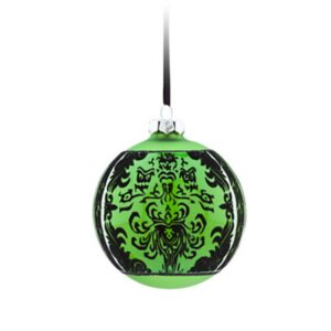 disney the haunted mansion glass ball christmas ornament - green