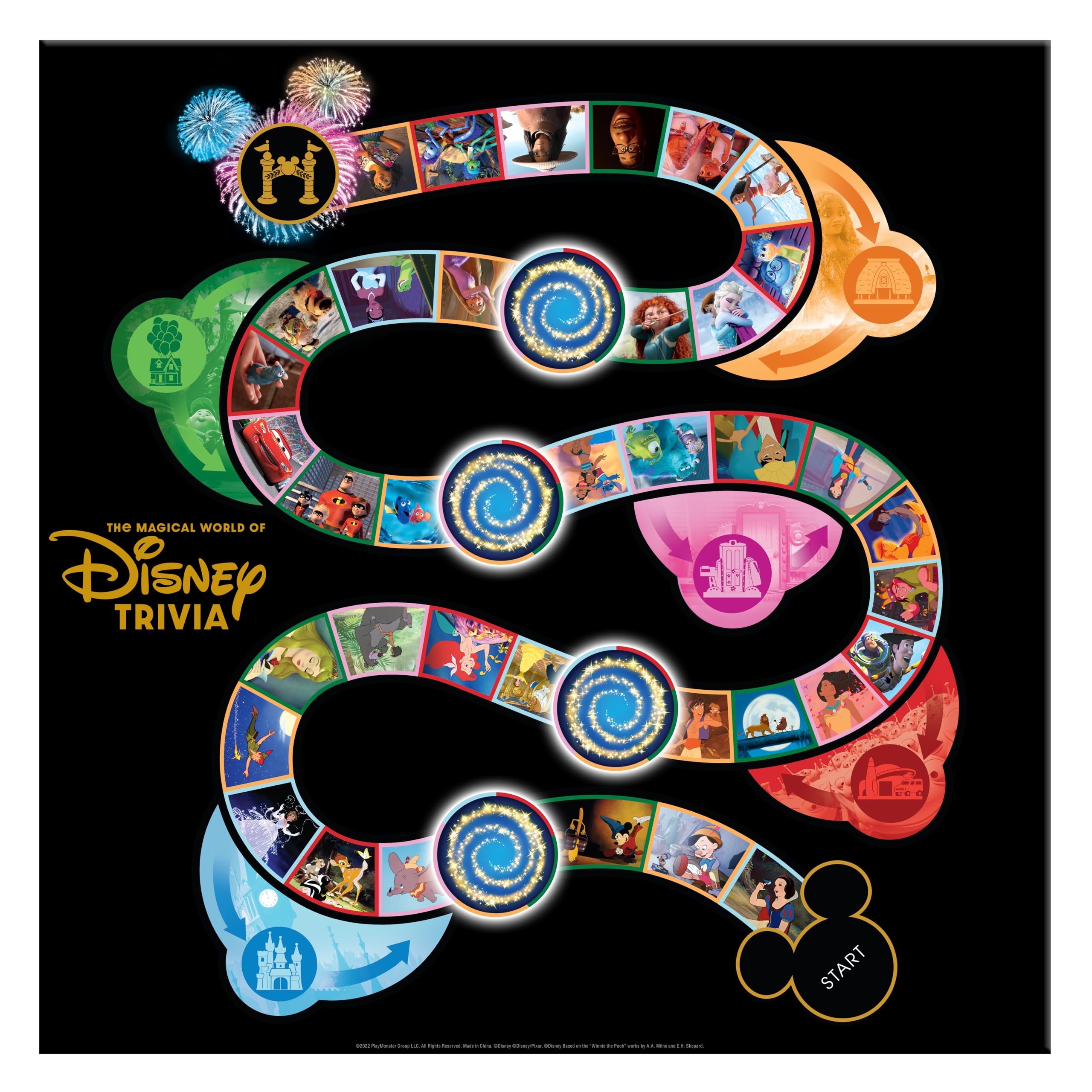 The Magical World of Disney Trivia Game, Family Board Games for Kids and Adults, Disney Gifts, Disney Merchandise, Disney Toys, Games for Family Game Night, Disney Board Games Ages 6, 7, 8, and Up