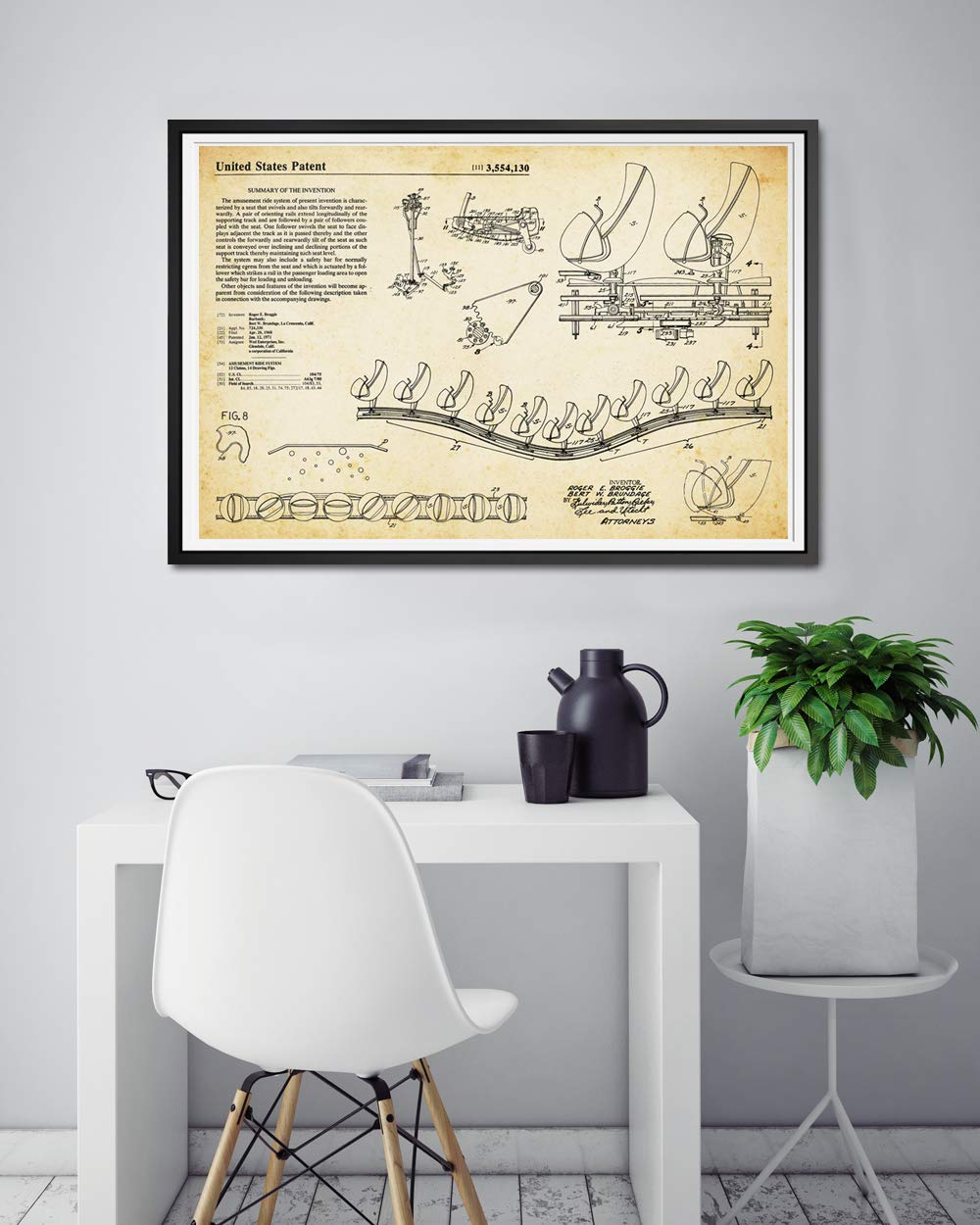 Vintage Omnimover (Haunted Mansion & Spaceship Earth) Patent Art POSTER! (up to 24" x 36") - Disneyland - Disney - Epcot - Theme Parks