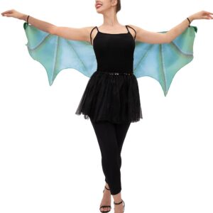 Seasons Halloween Women Dragon Cape Wings,Green or Purple (One Size Fits Most) (Green)