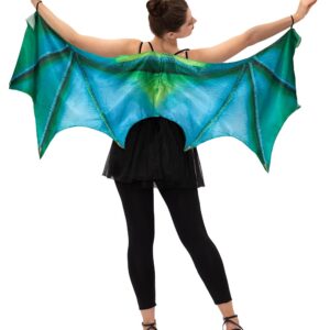 Seasons Halloween Women Dragon Cape Wings,Green or Purple (One Size Fits Most) (Green)