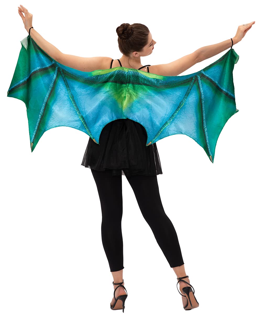 Seasons Halloween Women Dragon Cape Wings,Green or Purple (One Size Fits Most) (Green)