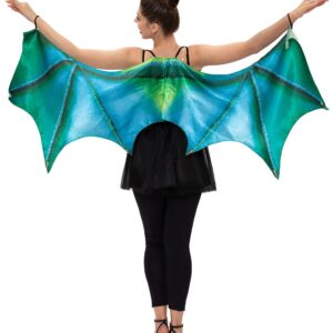 Seasons Halloween Women Dragon Cape Wings,Green or Purple (One Size Fits Most) (Green)