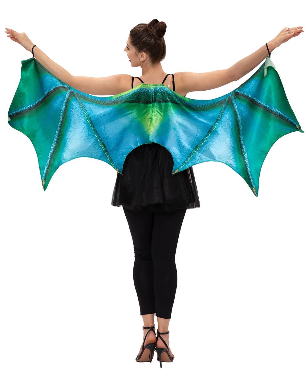 Seasons Halloween Women Dragon Cape Wings,Green or Purple (One Size Fits Most) (Green)