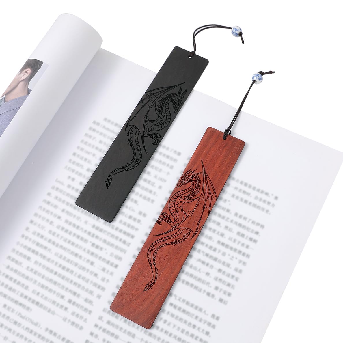 Dragon Bookmark Gift, Bookmarks for Men Boy, Cool Bookmarks, Book Marks for Adults Kids Fantasy Gifts for Men (Dragon)