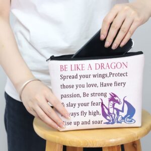 MNIGIU Dragon Cosmetic Makeup Bag Dragon Lover Gift Be Like A Dragon Zipper Pouch Bag (dragon bag)