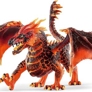 schleich ELDRADOR CREATURES - Lava Dragon, ELDRADOR CREATURES Red Dragon Toy Figurine with Moveable Wings, For Children Ages 7+