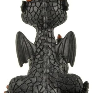 Baby Black Dragon Raising Middle Finger Funny Figurine - Home Décor Art Housewarming Gift, New Home Gift Ideas for Women Men Friends, New Apartment Gift Ideas Decor, Unique Housewarming Gifts