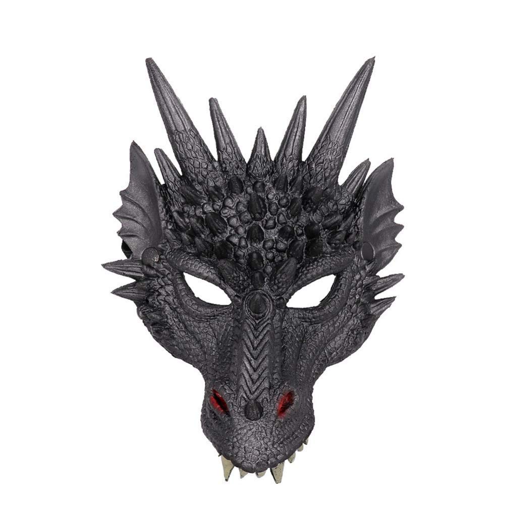 Yinrunx Dragon Cosplay Costumes,Props Wing And Tail Children's Halloween Dress Up Clothes Party Decorations Set (Black Dragon Costume)