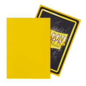 Dragon Shield Standard Size Sleeves – Matte Yellow 100CT - Card Sleeves are Smooth & Tough - Compatible with Pokemon, Yugioh, & Magic The Gathering Card Sleeves – MTG, TCG, OCG