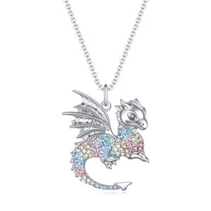 luomart dragon necklace gifts for girls,women dragon necklaces pendant jewelry (dragon gifts)