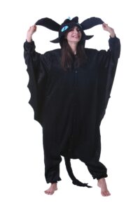 darkcom unisex adult animal halloween costume cosplay black dragon onesie one piece christmas pajamas sleepwear x-large