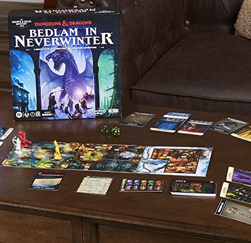 Hasbro Gaming Dungeons & Dragons: Bedlam in Neverwinter Board Game, Escape Room, Cooperative Strategy Games for Ages 12+, 2-6 Players, 3 Acts Approx. 90 Mins Each