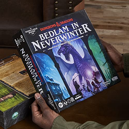 Hasbro Gaming Dungeons & Dragons: Bedlam in Neverwinter Board Game, Escape Room, Cooperative Strategy Games for Ages 12+, 2-6 Players, 3 Acts Approx. 90 Mins Each