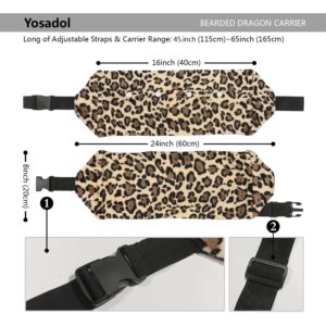 Bearded Dragon Leash, Harness & Leopard Bag - Adjustable with Wings, for Reptile Outdoor Accessories