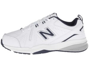 new balance men's 608 v5 casual comfort cross trainer, white/navy, 11 x-wide