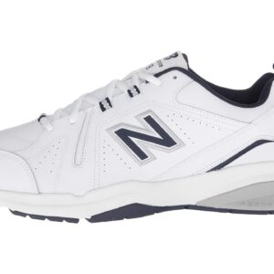 New Balance Men's 608 V5 Casual Comfort Cross Trainer, White/Navy, 11 X-Wide