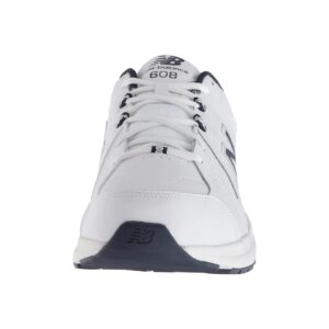 New Balance Men's 608 V5 Casual Comfort Cross Trainer, White/Navy, 11 X-Wide