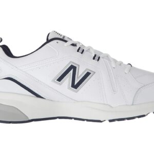 New Balance Men's 608 V5 Casual Comfort Cross Trainer, White/Navy, 11 X-Wide