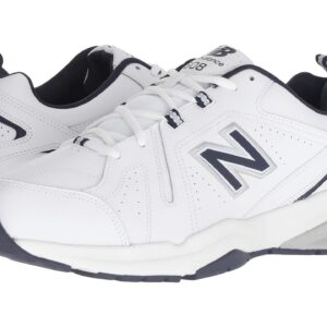 New Balance Men's 608 V5 Casual Comfort Cross Trainer, White/Navy, 11 X-Wide